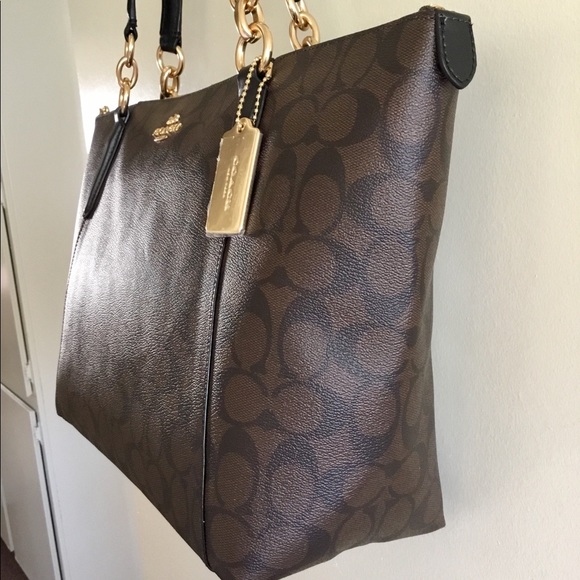 Coach | Bags | Coach Ava Tote In Signature Brownblack Nwt | Poshmark